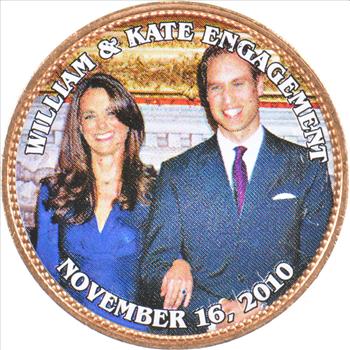 Custom - COLORIZED - 1967 United Kingdom 1 Penny - William & Kate ...