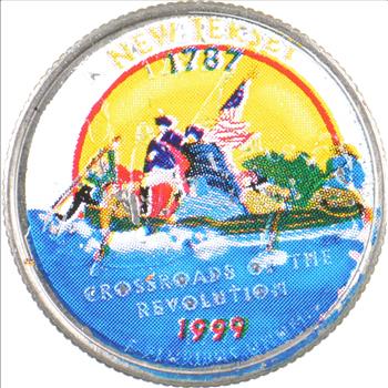Custom - COLORIZED - 1999-D New Jersey State Quarter - High Collectible ...