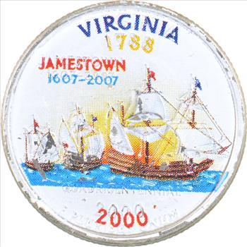 Custom - COLORIZED - 2000-P Virginia State Quarter - High Collectible ...