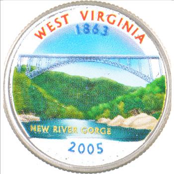 Custom - COLORIZED - 2005-D West Virginia State Quarter - High ...