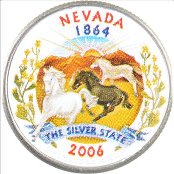 Custom - COLORIZED - 2006-P Nevada State Quarter - High Collectible ...
