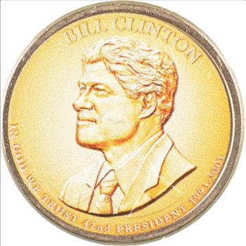 Custom - COLORIZED - Bill Clinton Presidential Dollar - High ...
