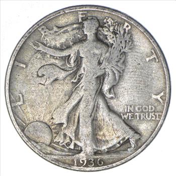 Difficult - 50c 1936-D Walking Liberty Half Dollar - Tough Mint Mark ...