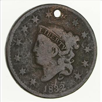 EARLY - 1832 - Liberty "Matron" Head United States LARGE CENT - TOUGH ...