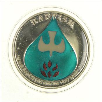 Enamel 1 Oz Silver Round * Baptism * Engraveable .999 Fine Holiday ...