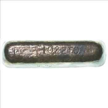 Eutectic Metals Company 10.22 Troy Oz. .999 Fine Silver Bar Poured 10 ...