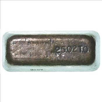 Eutectic Metals Company 25.02 Troy Oz. .999 Fine Silver Bar Poured ...