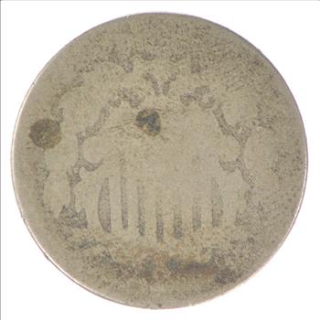First Nickel Design 1860's-80's Era - US Shield Nickel US Type Coin ...