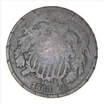 First Nickel Design 1860's-80's Era - US Shield Nickel US Type Coin ...