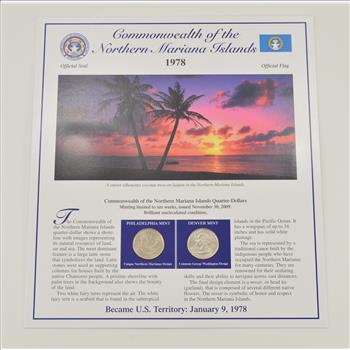 Full Color 2 Coin Ch BU Commonwealth Of The Northern Mariana Islands ...