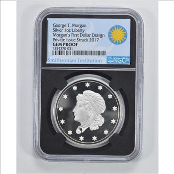 Gem Proof George T. Morgan First Dollar Design Silver 1 OZ Liberty ...