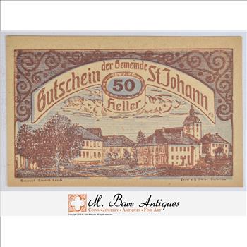 German - Notgeld Note - Historic - 1920's/30's Era - Great Art ...