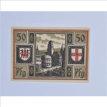 German - Notgeld Note - Historic - 1920's/30's Era - Great Art WWI ...