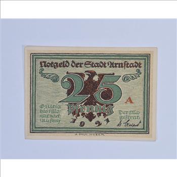 German - Notgeld Note - Historic - 1920's/30's Era - Great Art WWI ...