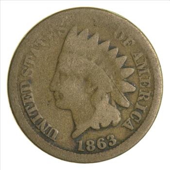 Historic 1863 Indian Head Copper Nickel Cent | Property Room