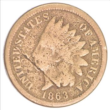 Historic 1863 Indian Head Copper Nickel Cent | Property Room