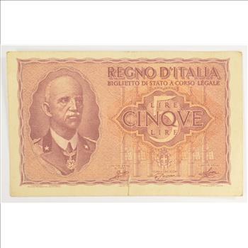 Historic Italian Paper Money Currency - Interesting Note From Italy ...