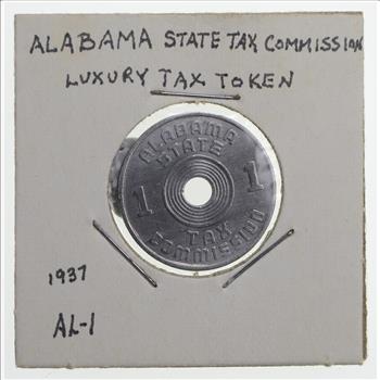 Historic - United States Tax Token - Alabama Tax Commission 1 Cent ...