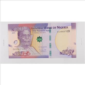 Historic World Bank Note 2019 Nigeria 100 Naira Collectible Currency ...
