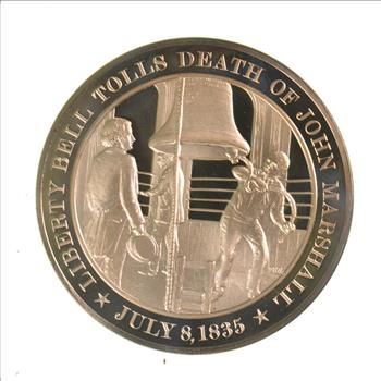 HUGE Bronze Medal Depicting Liberty Bell Tolls Death Of John Marshall ...
