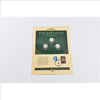 Jefferson Nickel Set With 13 Cents Declaration Of Independence Stamp ...