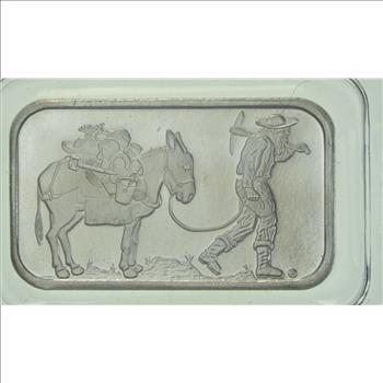 Limited - 1 Oz Silver Bar Prospector & Mule - .999 Fine Silver ...