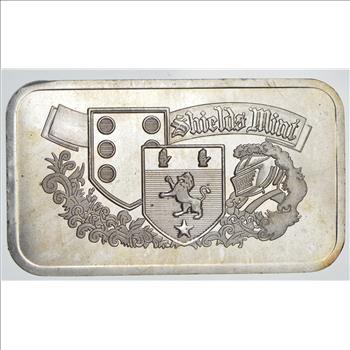Limited - 1 Oz Silver Shields Mint Bar - .999 Fine Silver | Property Room