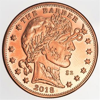 Limited Edition ZOMBIE - 2018 The Barber - 1 Oz Copper Round | Property ...