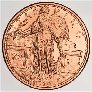 Limited Edition ZOMBIE 2019 Starving - 1 Oz Copper Round - *Reduced S&H ...