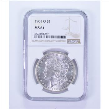 MS61 1901-O Morgan Silver Dollar - Graded NGC | Property Room