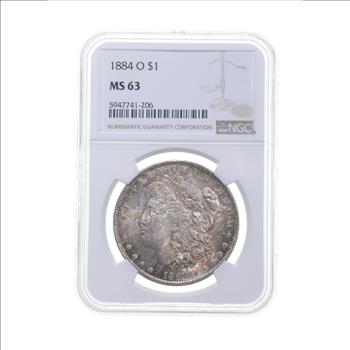 MS63 1884-O Morgan Silver Dollar - Graded NGC Beautiful Tone | Property Room
