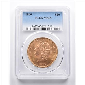 MS65 1900 $20 Liberty Head Gold Double Eagle PCGS | Property Room