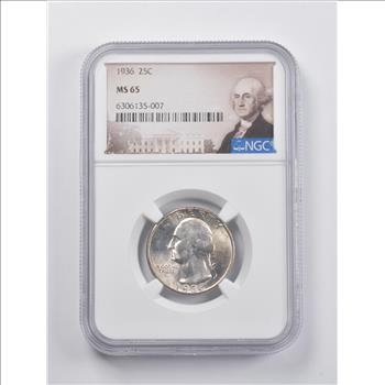 MS65 1936 Washington Quarter NGC | Property Room