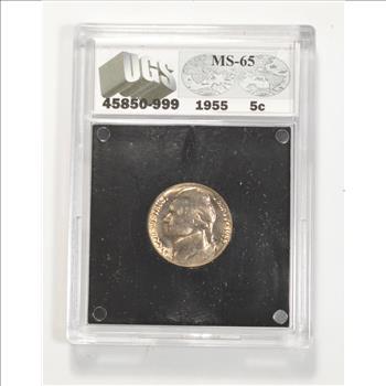 MS65 1955 Jefferson Nickel - Graded UGS | Property Room