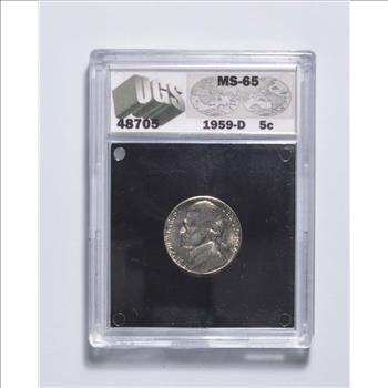 MS65 1959-D Jefferson Nickel - Graded UGS | Property Room
