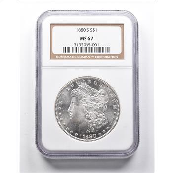 MS67 1880-S Morgan Silver Dollar NGC | Property Room