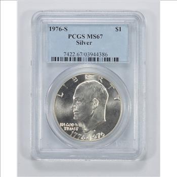 MS-67 1976-S Eisenhower Bicentennial Dollar - Graded PCGS | Property Room
