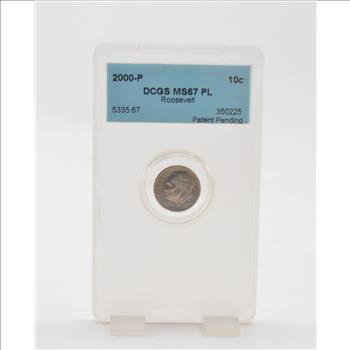 MS67 PL 2000-P Roosevelt Dime - Slabbed | Property Room