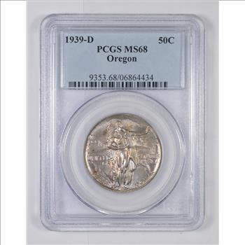 MS68 1939-D Oregon Trail Commemorative Half Dollar - Graded PCGS ...