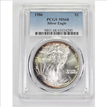 MS68 1986 American Silver Eagle - Graded PCGS | Property Room