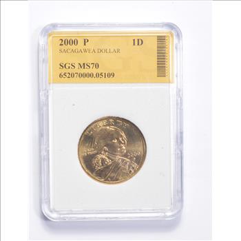 MS70 2000-P Sacagawea Dollar - Graded SGS | Property Room