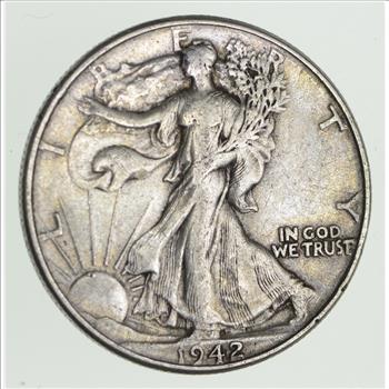 NICE COIN - Strong Feather Details - 1942 Walking Liberty Half Dollar - 90% Silver - US Coin ...