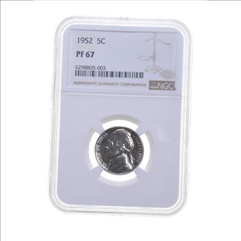 PF67 1952 Jefferson Nickel - Graded NGC | Property Room