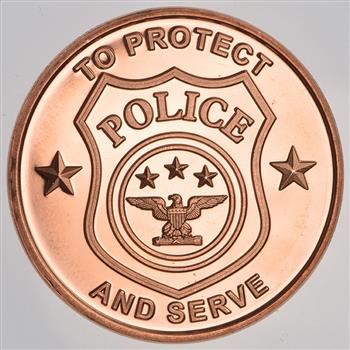 Police - Protect & Serve - 1 Oz .999 Fine Copper Round | Property Room