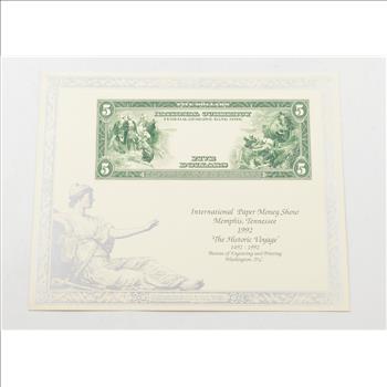 RARE - 1992 International Paper Money Show - The Historic Voyage - BEP ...