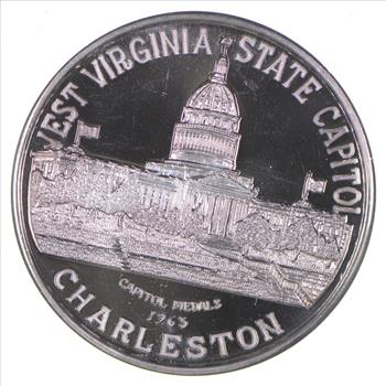 Rare Limited Edition - 1 Oz Silver West Virginia State Capitol Round ...
