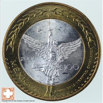 RARE Mexico Bi-Metallic Silver Coin - Sterling .925 Silver Center (20. ...