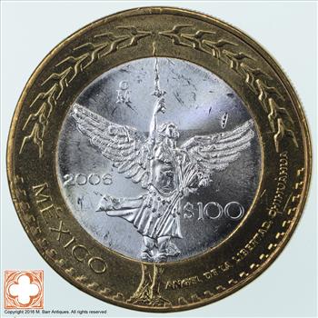 RARE Mexico Bi-Metallic Silver Coin - Sterling .925 Silver Center (20. ...