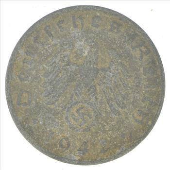 Rare - Nazi Germany Swastika - Authentic WWII Era Coin | Property Room