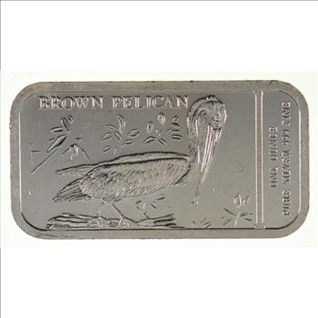 Rare Silver 1 Oz. Brown Pelican.999 Fine Silver | Property Room